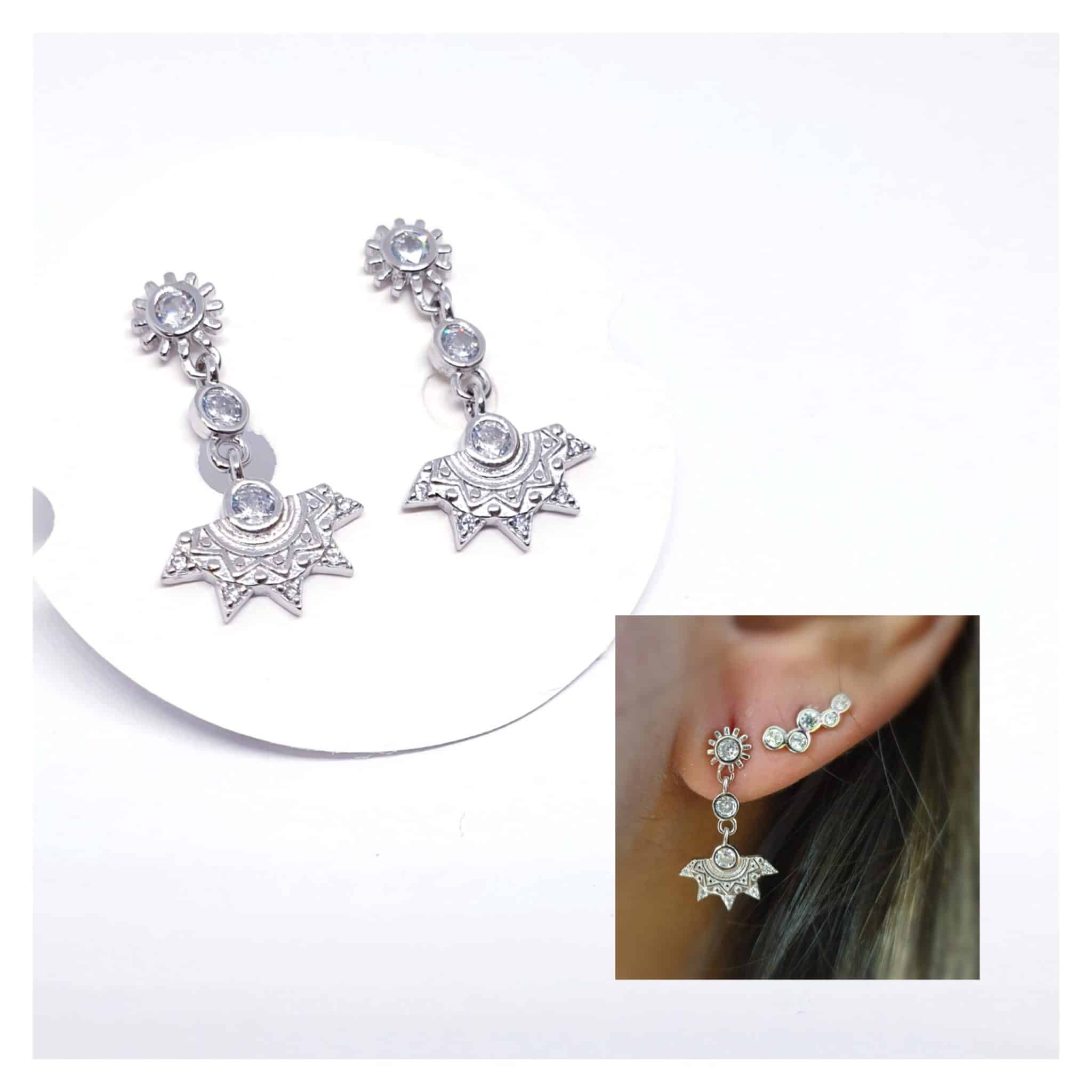 Pendiente bohemian blanco - Thaiba