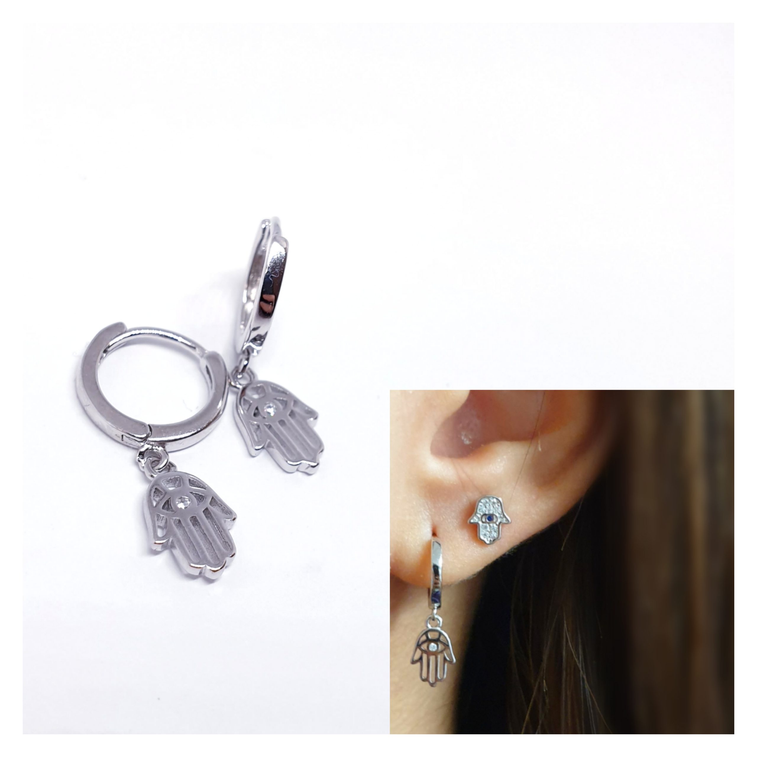 Pendientes aros mano de Fátima - Thaiba